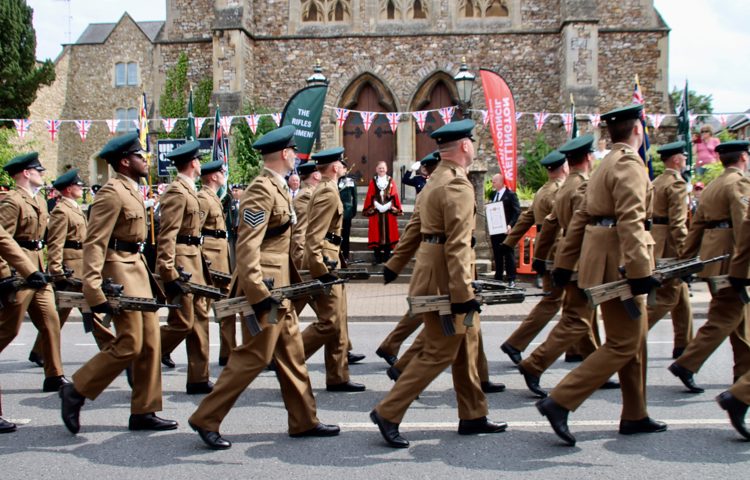 Supporting The Rifles Regiments Freedom of Wellington Town - ISC