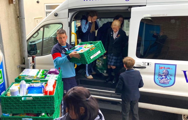 Donating Food to Taunton Food Bank - ISC